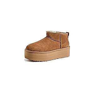 UGG Women's Classic Ultra Mini Platform Fashion Boot, Chestnut, 8