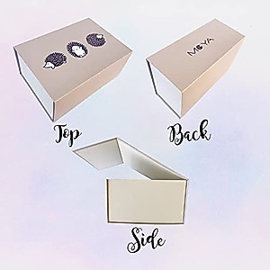 MOYA Baby Gift Box – Newborn Keepsake Box for Boy and Girl, Baby Clothes, Knotted Gown and Swaddle Blanket, Baby Shower Gifts Set for Unisex in a Box and a Basket, Baby Welcome Box, Baby Registry.