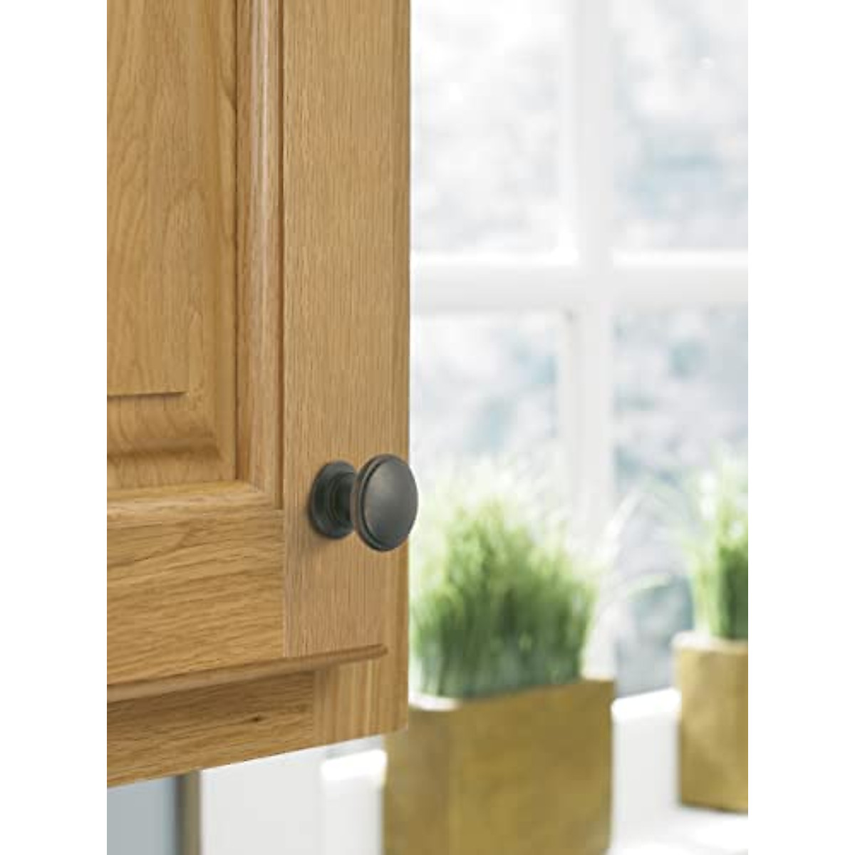 Amerock | Cabinet Knob | Oil Rubbed Bronze | 1-1/4 inch (32 mm) Diameter | Ravino | 1 Pack | Drawer Knob | Cabinet Hardware