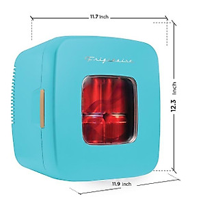 Frigidaire Retro 12 Can 9 Liter Mini Beverage/Skincare Cooler Blue EFMIS351-BLUE (Renewed)