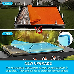 Eibodian Silicone Griddle Mat for 36" Blackstone, Upgraded Full-edge Blackstone Griddle Cover, Heavy Duty Food Grade Silicone Grill Mat Protects Grill Year-Round from Debris, Insects, and Rust