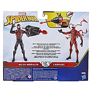 Spider-Man Marvel Miles Morales Vs Carnage Battle Packs, 6-Inch-Scale and Figure 2-Pack, Toys for Kids Ages 4 and Up