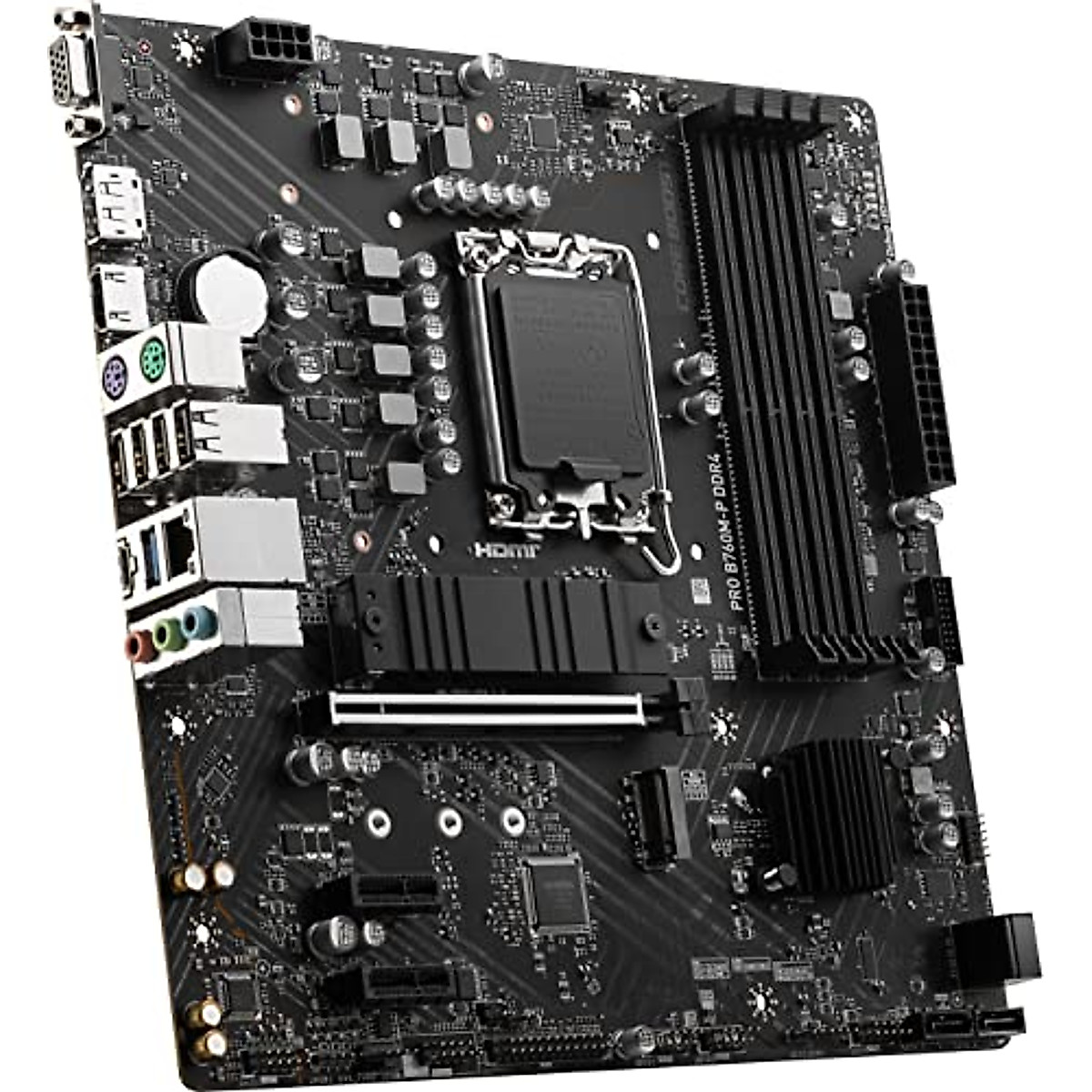 MSI PRO B760M-P DDR4 ProSeries Motherboard (Supports 12th/13th Gen Intel Processors, LGA 1700, DDR4, PCIe 4.0, M.2, Gbps LAN, USB 3.2 Gen2, mATX)