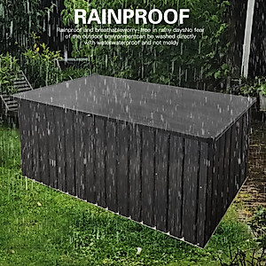 Jintop 72" Outdoor Storage Deck Box Large Out Door and Outdoor Use with Waterproof Roofs and Lockable Doors,344 Gallon Patio Furniture and Store Bench Toolbox for Garden,Terrace,Barbecue,Picnic,Black