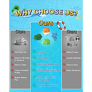 SOPPYCID Tonoviviy Silicone Water Balloons Summer Fun Outdoor Water Toys Games for Kids Adults Outside Play,Water Bomb Balloons Reusable (B-4 PCS)