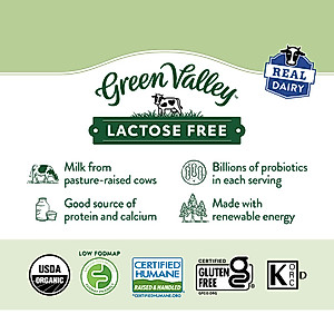 Green Valley Lactose Free Organic Whole Milk Plain Yogurt, 24 Ounce