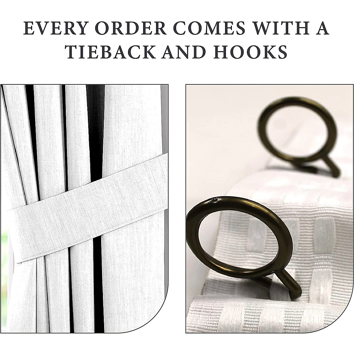 White House Linen 100% Polyester Room Darkening Twill Pinch Pleate Curtains Solid Drapes for Small Windows Doors with Ring (Light Grey,30 Inch Wide by 95 Inch Long-1 Panel)