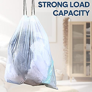 480 Count Small Trash Bags 4 Gallon Thicken Drawstring Trash Bags Plastic Garbage Bags Trash Can Liner 15 Liter for Bathroom Restroom Bedroom Office Toilet (Gray)