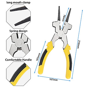Hynade MIG Pliers Multi-Function Welding Pliers Anti-Rust Welpers Mig Welder Plier Clip Tools Yellow