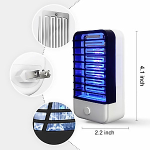Bug Zapper Indoor Plug in, Mosquito Repellent Electric with Light, Fly Trap Inside Control Gnat Moth Insect for Home Patio House Kitchen Garage Office Backyard (6 Small Packs)