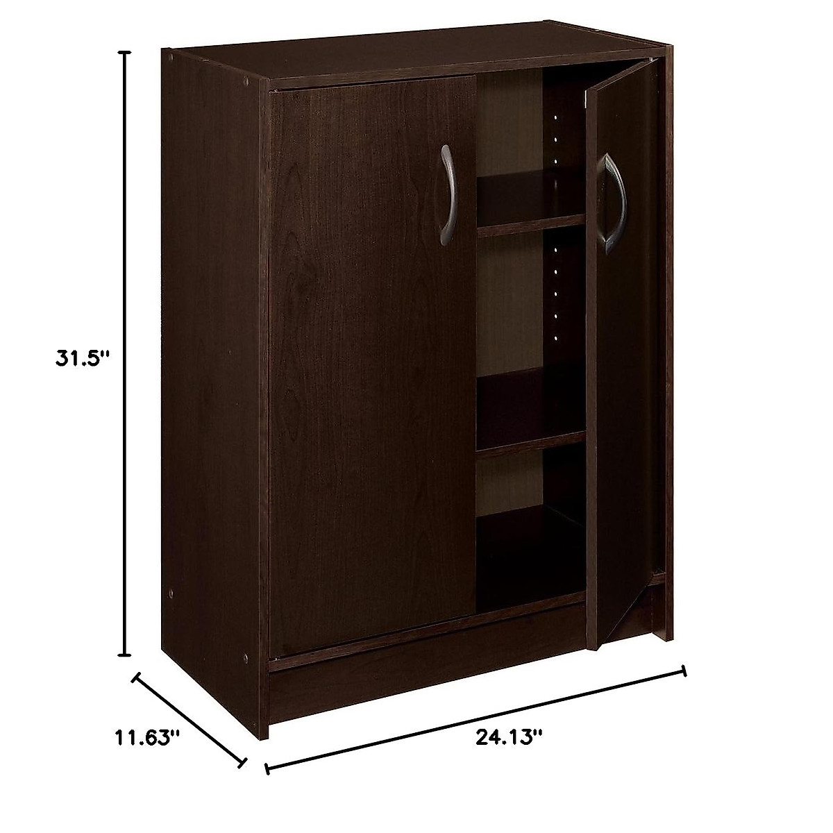 ClosetMaid 8925 2-Door Stackable Laminate Organizer, Espresso