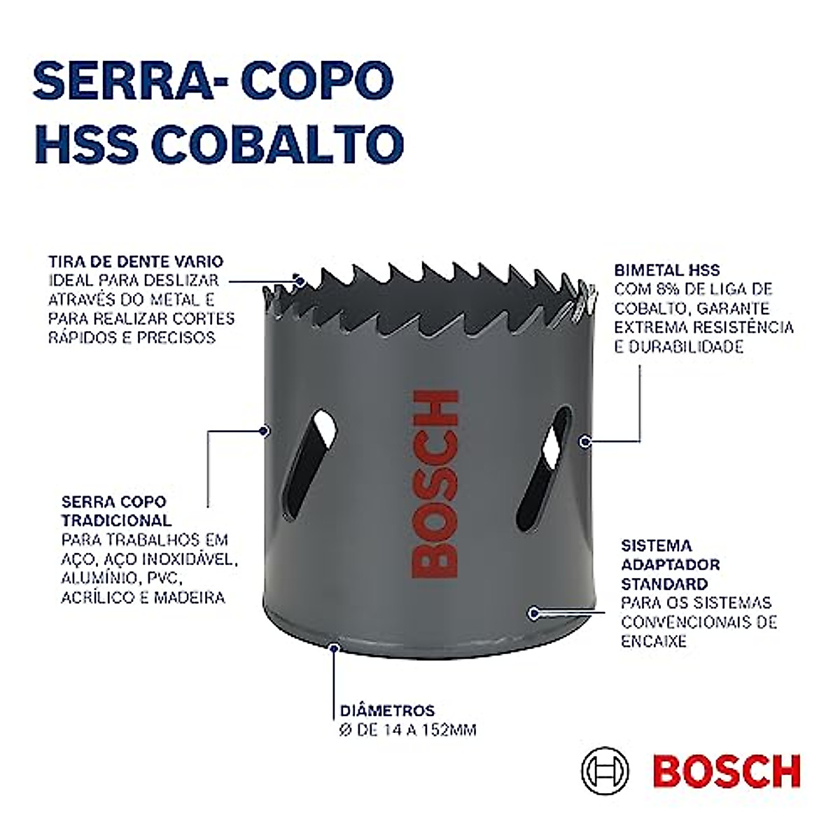 Bosch 2608584140 Holesaw of Hss-Bimetall 17mm