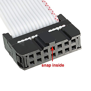 uxcell IDC Gray Wire Flat Ribbon Cable 14 Pins 48cm Length 2.54mm Pitch Type-B