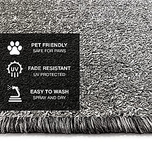 Prest-O-Fit 3-Pack 2-4050 Wraparound Radius RV Step Rug Stone Gray 22 in. Wide