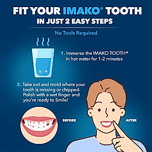 Imako Tooth Tinted Plastic - Natural Color - Temporary Tooth - Made in USA
