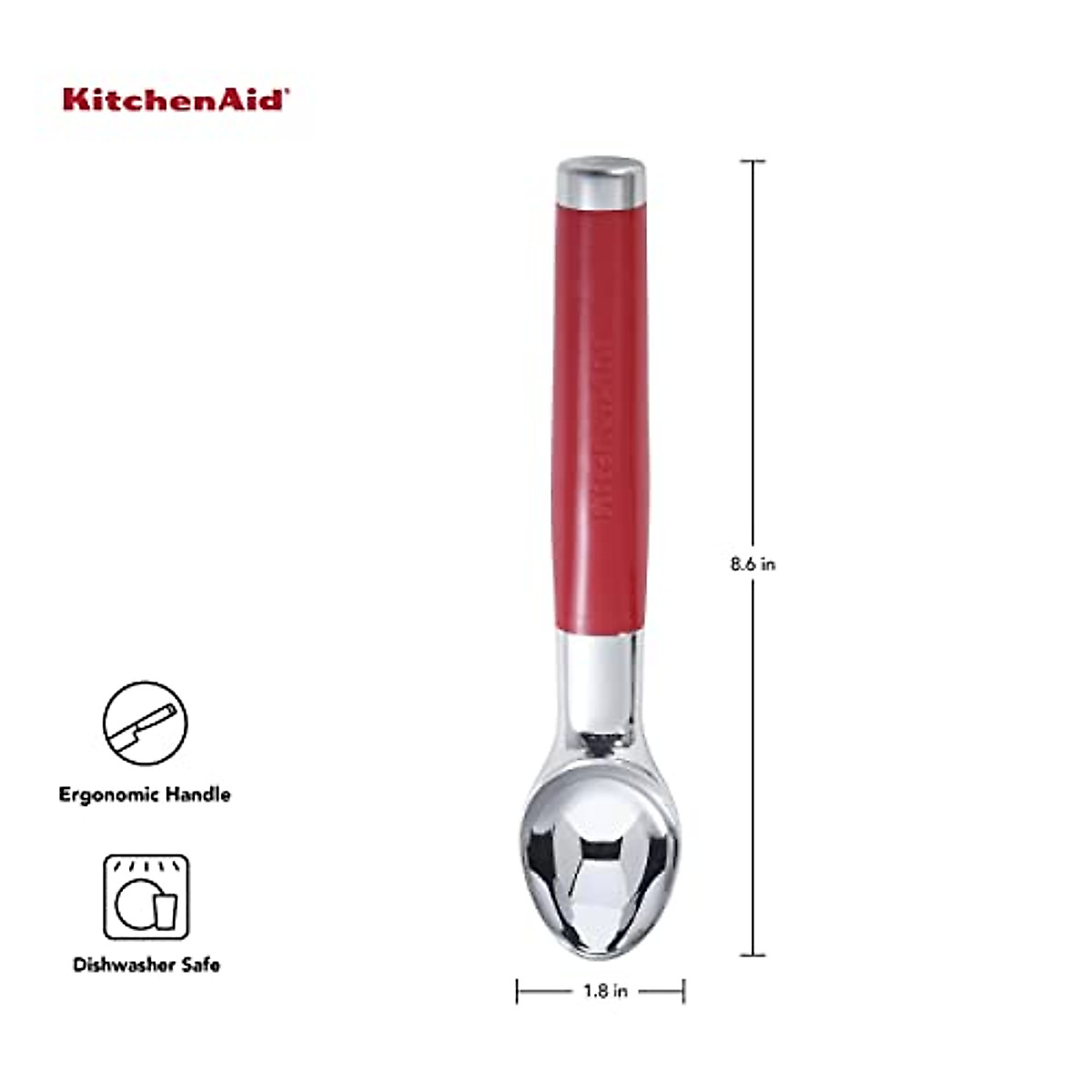 KitchenAid Classic Ice Cream Scoop, One Size, Red 2