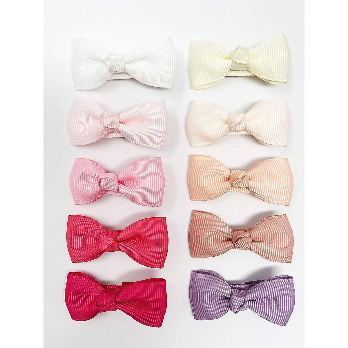 Baby Wisp 20 pc Grosgrain Ribbon Mini Baby Bows Alligator Hair Clips Baby Girl Hair Accessories Shower Gift for Infant Toddler Children Kids Pigtails Ideal Baby