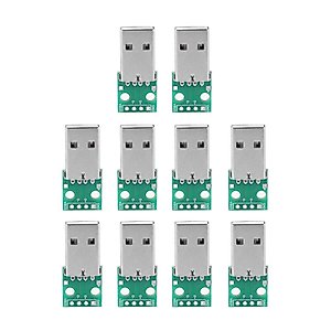 Akozon USB Type A to DIP Adapter Board, 4 Pins, Standard USB