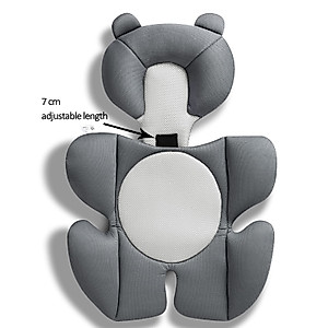 G Ganen Baby Comfort Support Cushion Stroller and Seat Comfort Cushion Insert Liner (Dark Grey)