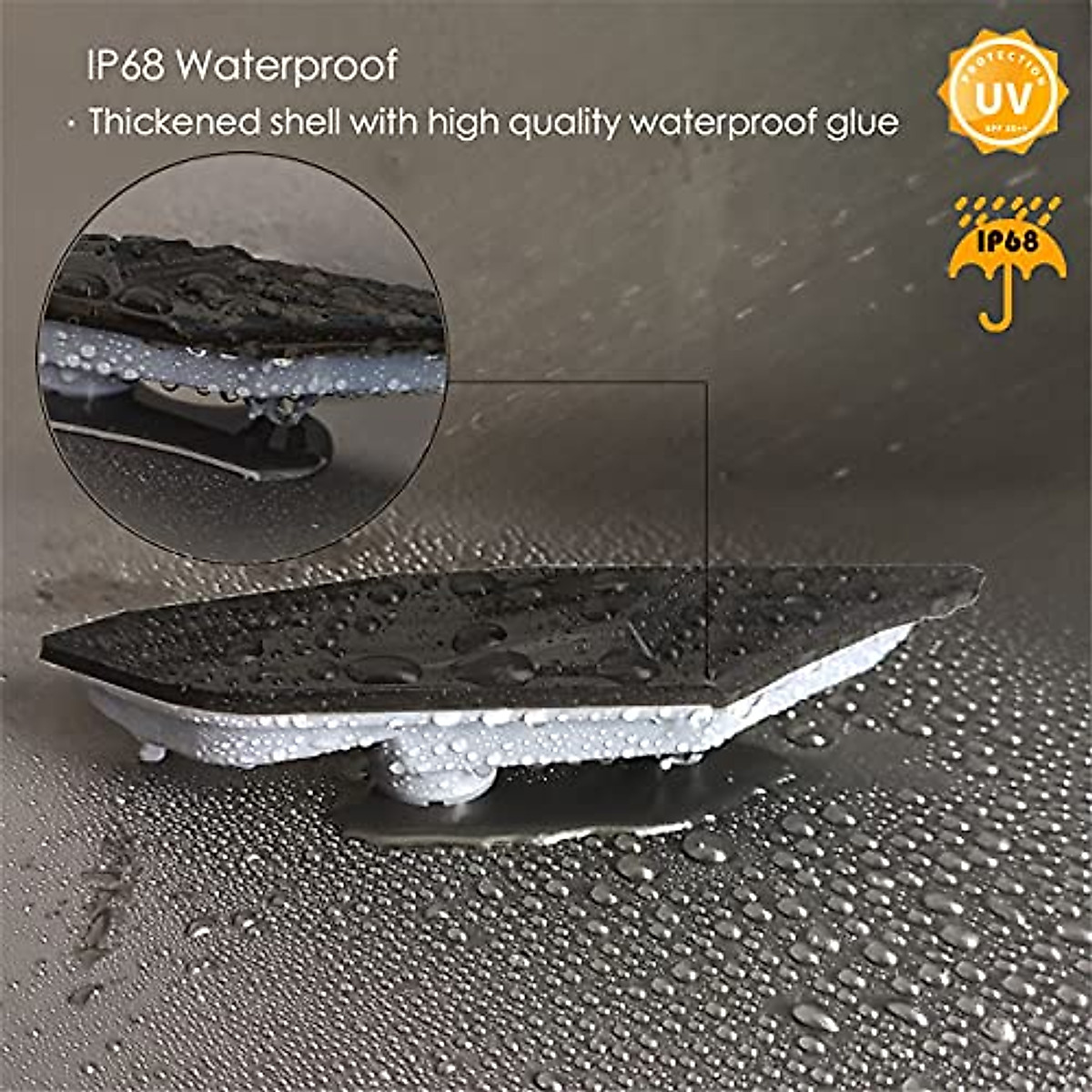 AutoJoy Club JDM Smoked Lens White Full LED Bulb Front Side Marker Light Compatible With 2016-2021 10th Gen Honda Civic Sedan Coupe Hatchback, Powered by 90-SMD LED, Replace OEM Sidemarker Lamps