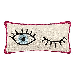 Peking Handicraft Wink Hook Pillow, Multicolored