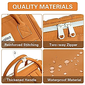 Bevalsa Laptop Backpack 15.6 Inch Stylish College School Bag/Casual Daypacks/Work Bags/Travel Backpack for Women Men for Teens Girls Anti-Theft (Brown)