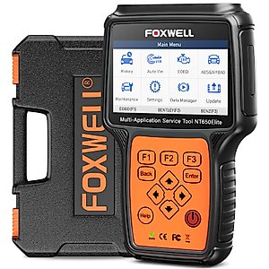 FOXWELL NT650 Elite OBD2 Scanner, 25 Resets, ABS SRS Scan Tool, ABS Bleeding SRS Airbag Bidirectional Code Reader, Oil SAS BRT EPB TPS Injector Car Diagnostic Tool, NT630 Plus Upgrade