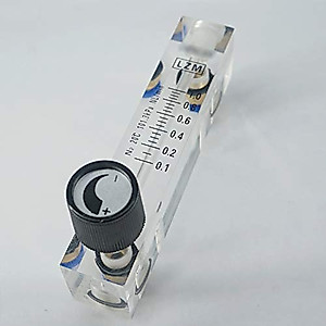 Sorekarain 0.1-1L/min LZM-6T N2 Nitrogen Flowmeter Rotameter with Valve Push in 6mm Tube