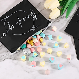 Ireer 100 Pcs Thank You Gift Makeup Bags EVA Clear Cosmetic Bag with Zipper Mini Makeup Thank You Toiletry Cosmetics Bulk Gifts for Women Birthday Daughter Sister(Black)