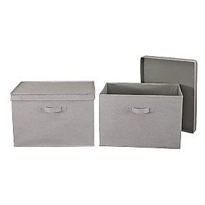 Household Essentials, Silver Wide KD Storage Lid Box
