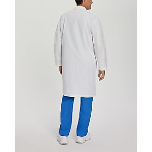 Landau mens Landau Scrub Zone Unisex Relaxed Fit 2-pocket Drawstring Cargo Scrub Pants 85221 Medical Lab Coat, White, 44 US