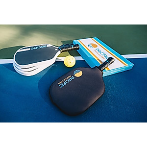 PACIFIC PADDLE LABS Pipeline Force 16 Pickleball Paddle, Raw Carbon Fiber, 16MM, Supra Foam Lined Edge, Reinforced Carbon Sidewall,USAPA Approved, GrindIT Grit Texture, Includes Paddle Cover