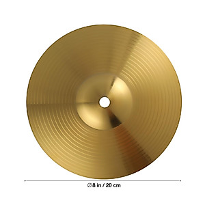 Hi Hat Cymbals Crash/Ride Cymbal Brass Sturdy Hi-hat Cymbal for Drum Players Percussion Drum, 8 Inches