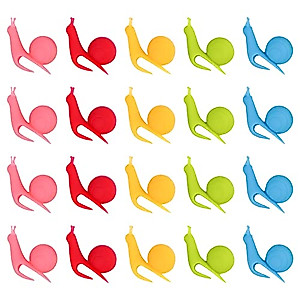 20 Pieces Cute Snail Shape Silicone Tea Bag Holder, LEEFONE Candy Colors Cup Hangers for Gift Set Home Party Supplies
