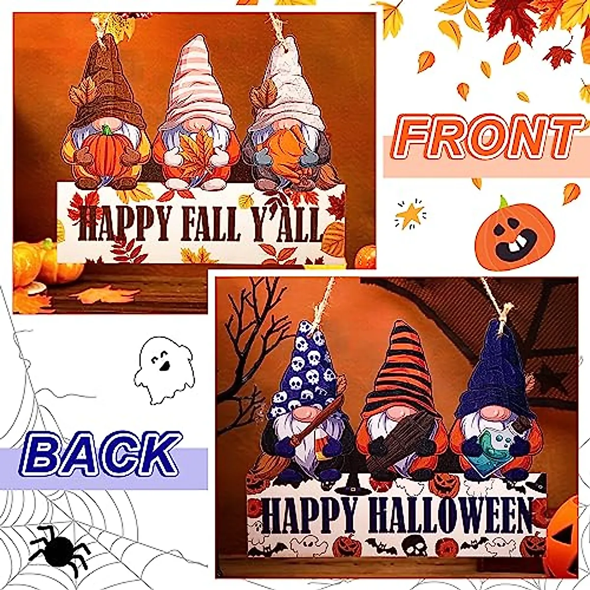 Tioncy Valentine Decorations Saint Patrick's Day Door Sign Reversible Double Sided Truck Decorations Hanger St Patrick's Day Wooden Sign for Front Door Porch Home