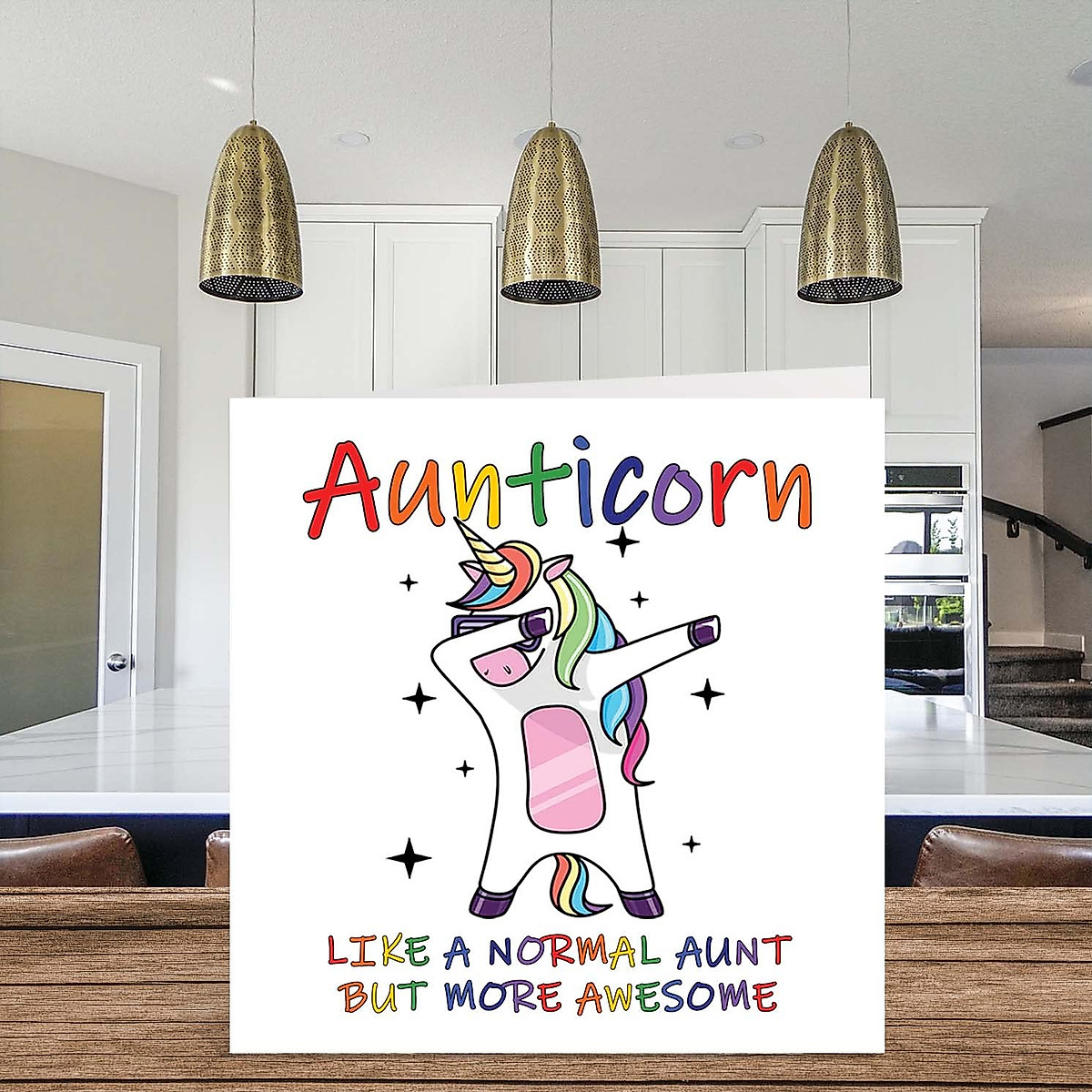 Stuff4 Aunt Birthday Cards for Her - Aunticorn - Funny Aunty Birthday Cards, 5.7 x 5.7 Inch Birthday Greeting Cards, Happy Birthday Aunt Card Unicorn Awesome Auntie Present Gift from Nephew or Niece