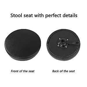 Ainilaily Rolling Stool with Wheels, Heavy Duty Hydraulic Stool for Shop Guitar Lab Tattoo Workbench Medical,Adjustable Massage Swivel Stool Chair (Black)