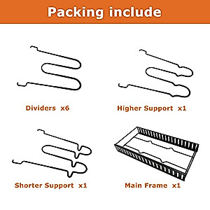 crevary Pots and Pans Organizer for Cabinet, Upgrade Anti-Skid, 8 Tier Pot Rack with 3 DIY Methods, Adjustable Pan Organizer Rack, Pot Organizer for Kitchen Organization & Storage, Pot Lid Organizer