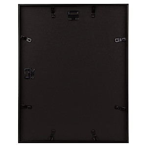 Golden State Art, 11x14 Black Picture Frame Displays Photo 8x10 with Ivory Mat or 11x14 Without Mat for Wall Mounting Aluminum Frames with Real Glass (Pack of 1)