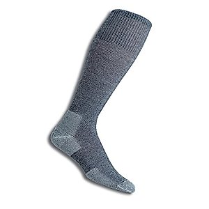 Thorlos ULHO Thin Cushion Ultra Light Hiking Over The Calf Socks, Quarry Grey, Large
