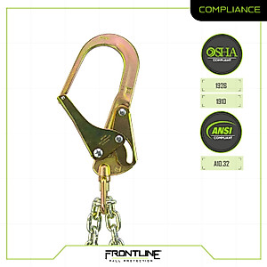 Frontline PSSW2R Rebar Positioning Chain Assembly with Swivel | Durable, Rugged & High Strength | Construction Positioning Chains | OSHA & ANSI Compliant