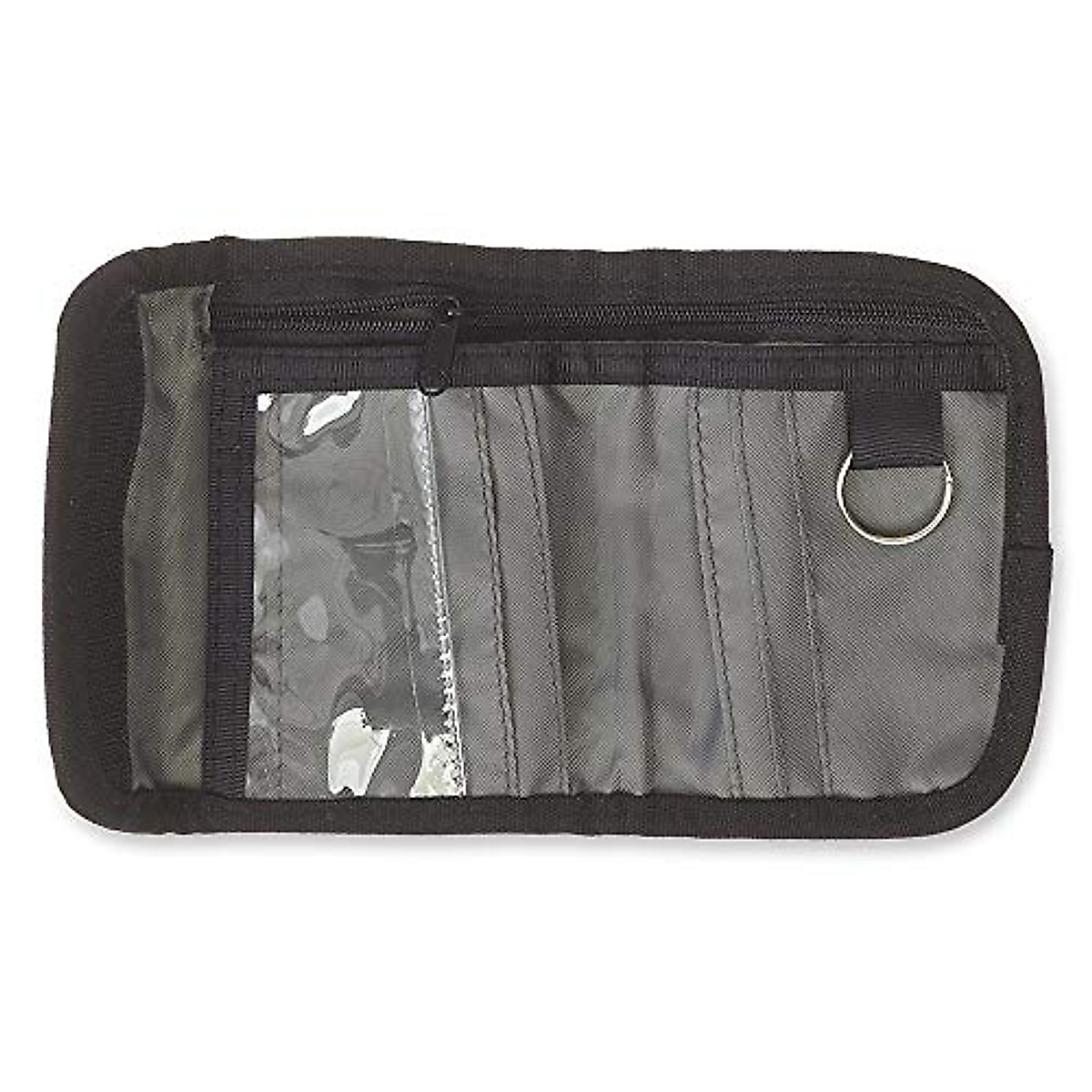 KAVU Wally Trifold Wallet with Coin Pocket and Key Ring - Black