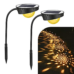 Solar Pathway Lights 2 Pack IP65 Outdoor Garden Waterproof Path Lights, 2 Modes with Auto On/Off Landscape Lights for Lawn Yard Walkway Driveway Holiday Decoration Lighting