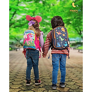 HappyVk- Backpack with Leash for Kids-Anti Lost Walking Toddler Leash-Dinosaur design-for 1-4 Years Old Boys, Girls
