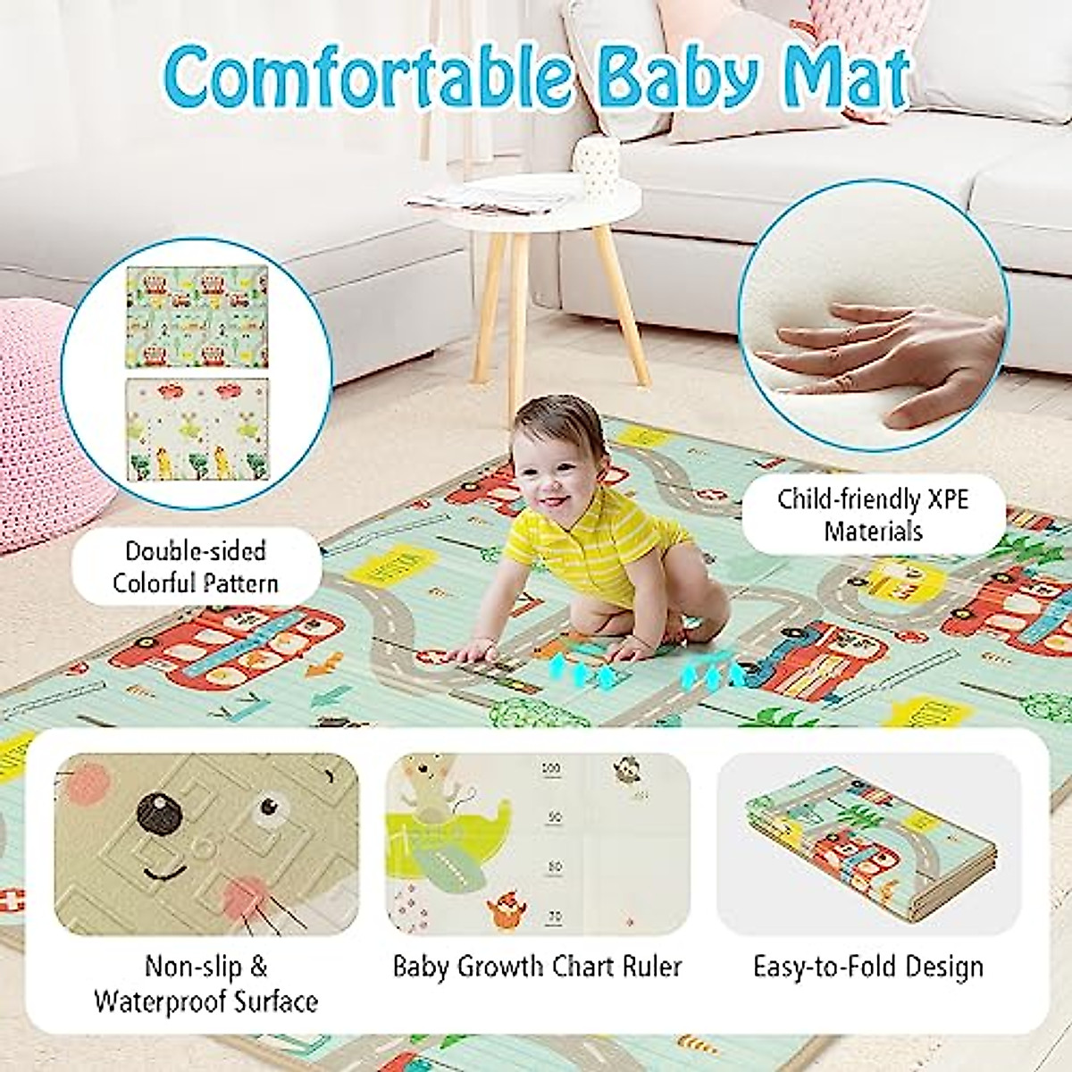 Costzon Large Baby Playpen with Mat, Playpen for Babies and Toddlers w/Basketball Hoop & Soccer Nets, Pull Rings & Ocean Balls, Zippered Gates, Portable Indoor Safety Sturdy Play Yard (Dark Gray)