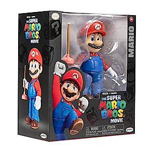THE SUPER MARIO BROS. MOVIE - 5 Inch Action Figures Series 1 – Mario Figure with Plunger Accessory