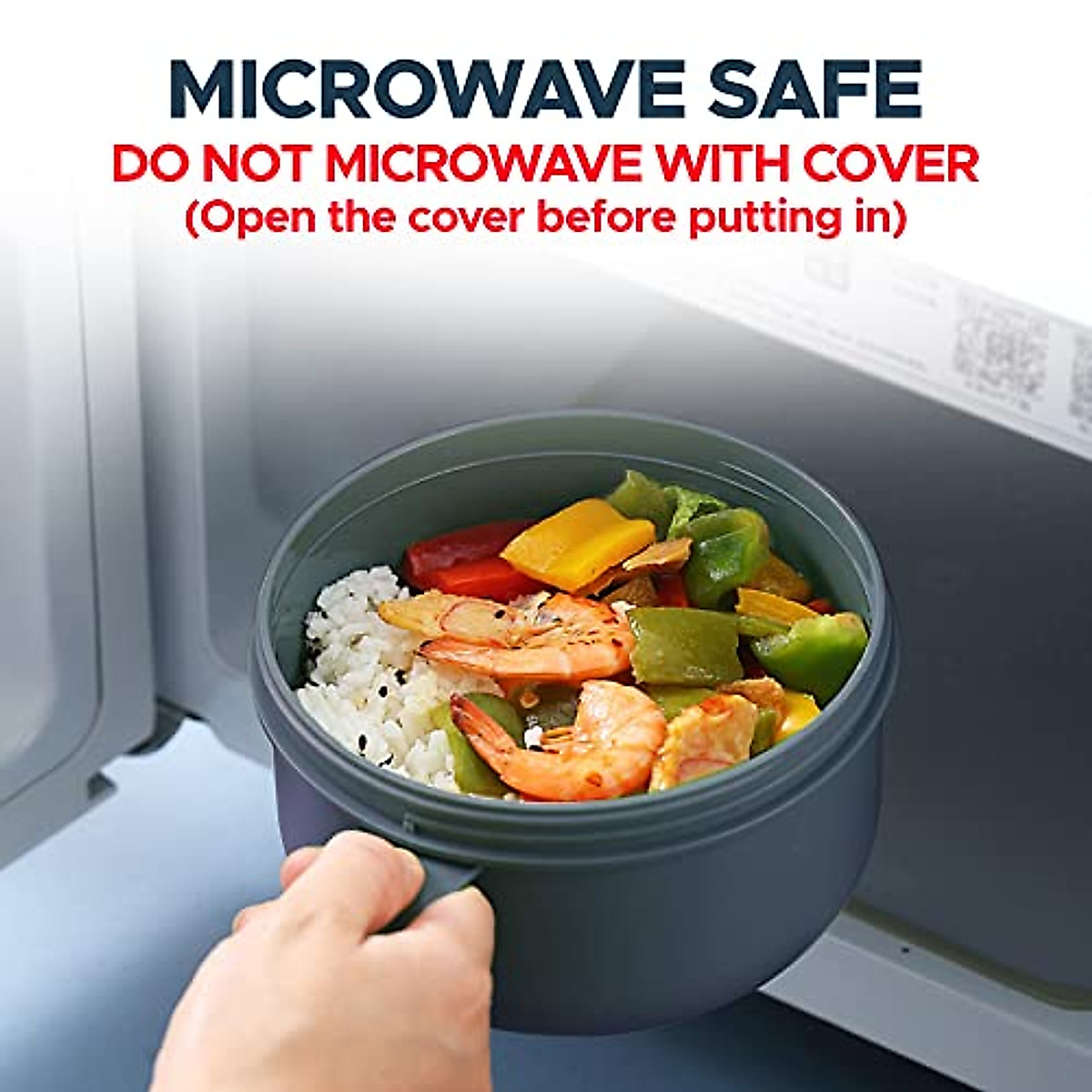 MON10 Microwave Ramen Bowl Set Noodle Bowls With Lid and Spoon, Microwave Safe Ramen Cooker Noodle or Soup Bowl, BPA Free, Office College Dorm Room essential Instant Cooking (Yellow)