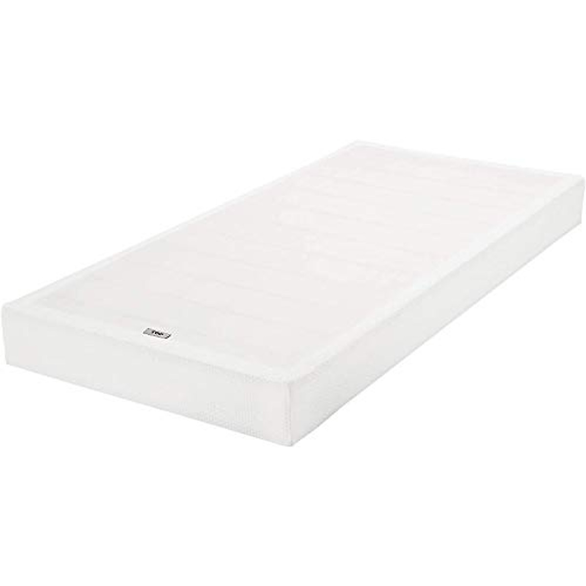 Amazon Basics Smart Box Spring Bed Base, 5 Inch Mattress Foundation, Tool-Free Easy Assembly, Twin, White