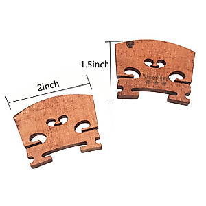 Jiayouy Fitted 4/4 Full Size Violin Maple Bridge with Reference Template Tool Violin Parts Accessories 3Pcs