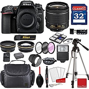 Nikon D7500 DX-Format Digital SLR w/AF-P DX NIKKOR 18-55mm f/3.5-5.6G VR Lens + Professional Accessory Bundle